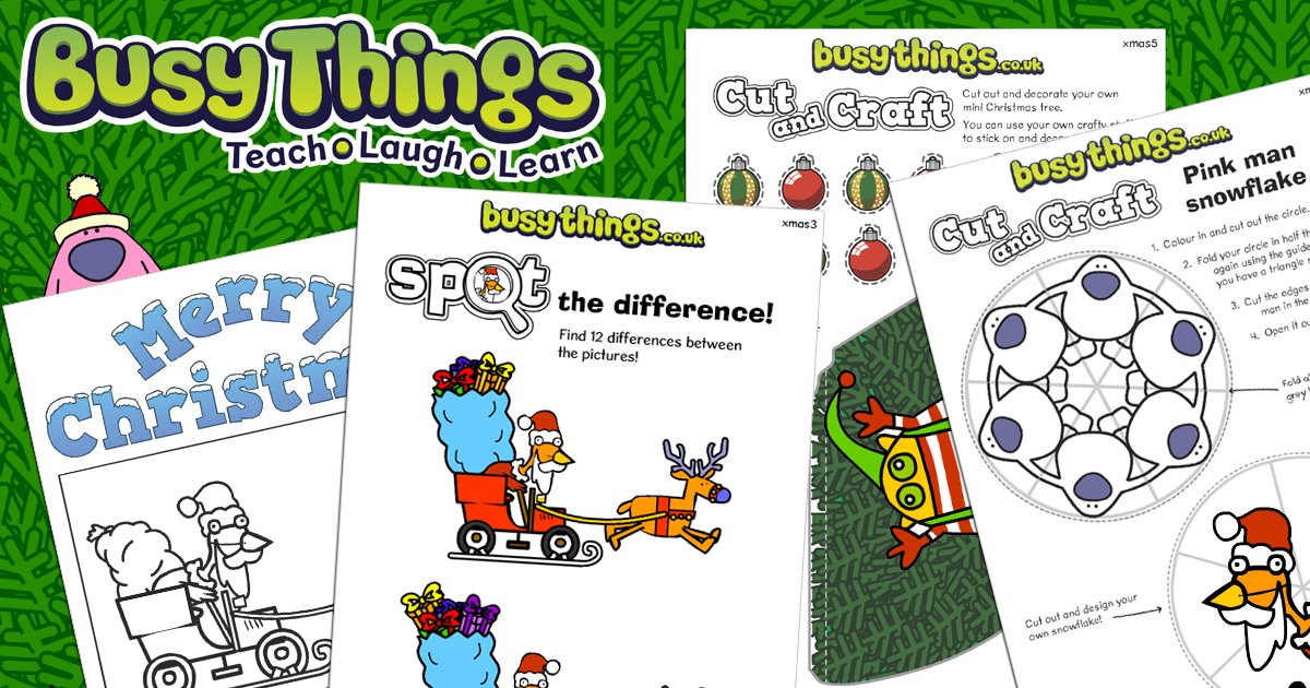 Christmas activities for kids; FREE activity pack - Busy Things Blog