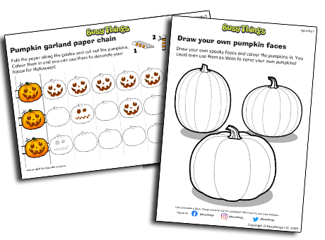 Halloween Activities for Children from Busy Things - FREE Halloween ...