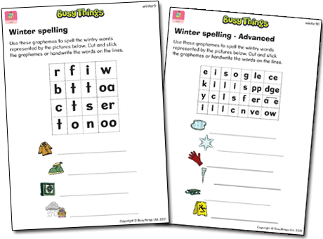 Winter activities for kids; FREE activity pack - Busy Things Blog