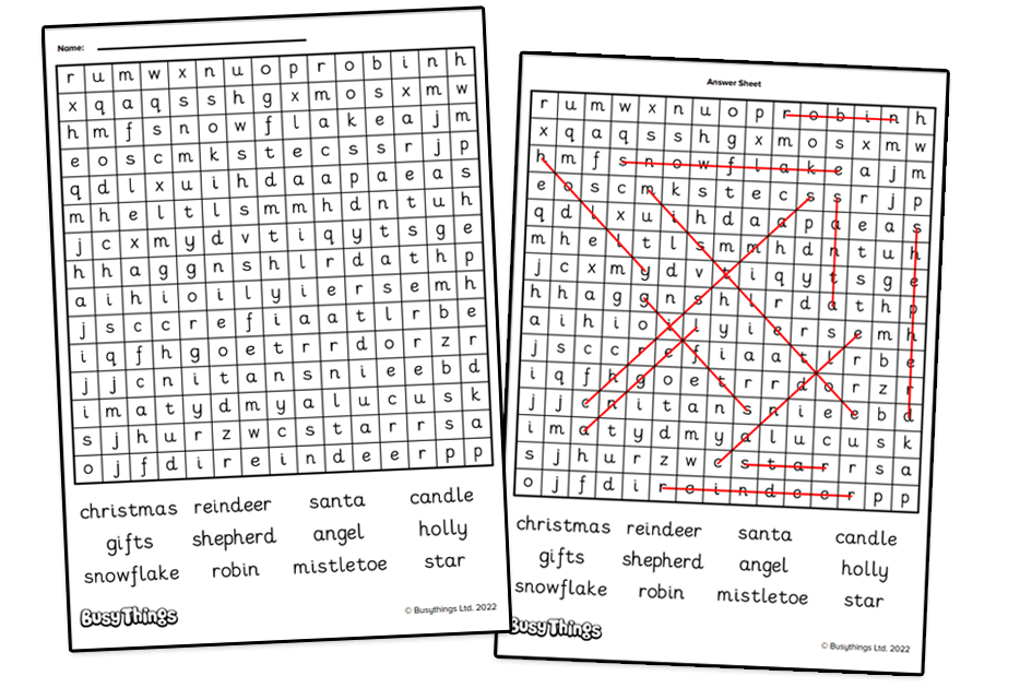 Christmas Countdown: Free Christmas Wordsearch!
