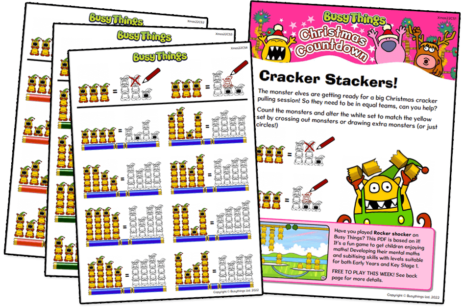 Christmas Countdown: Play Cracker Stackers! - Busy Things Blog
