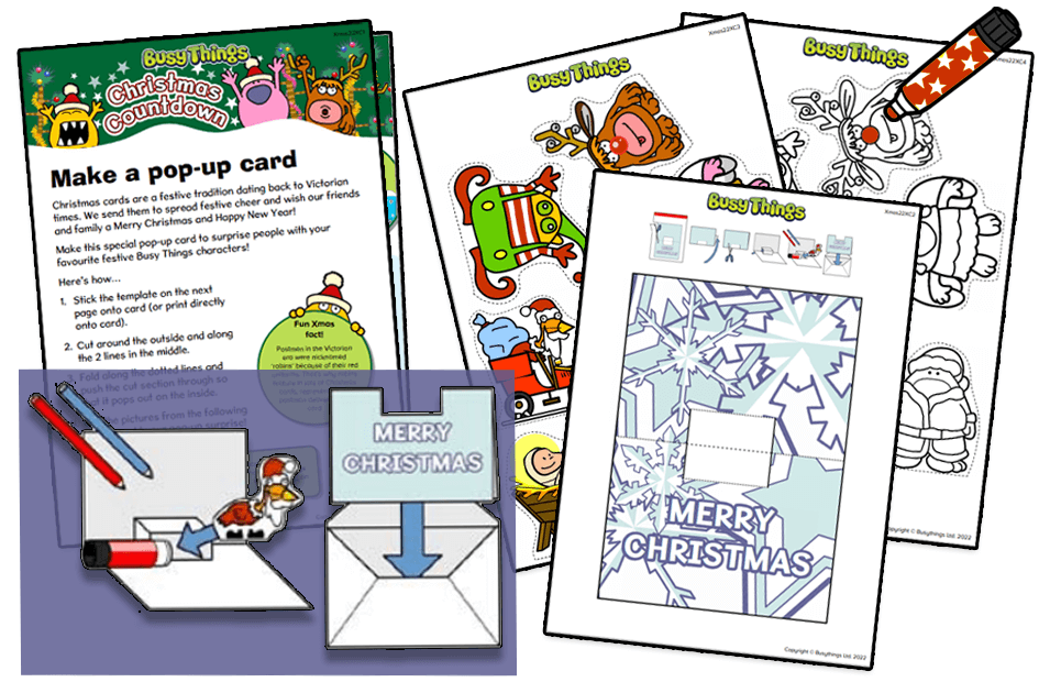 FREE Pop-Up Christmas Card Template: A Fun, Easy Craft for Kids!