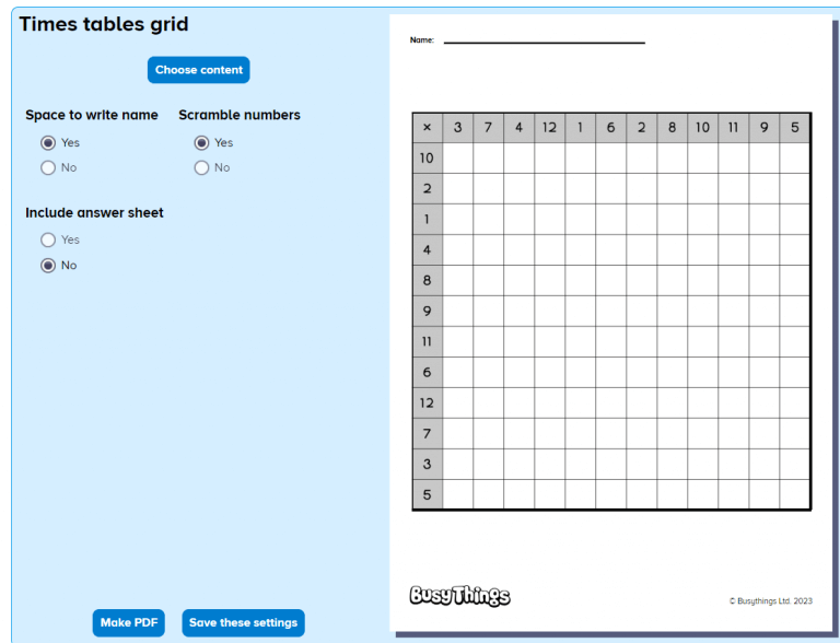 The Multiplication Tables Check: Are you ready? - Busy Things Blog