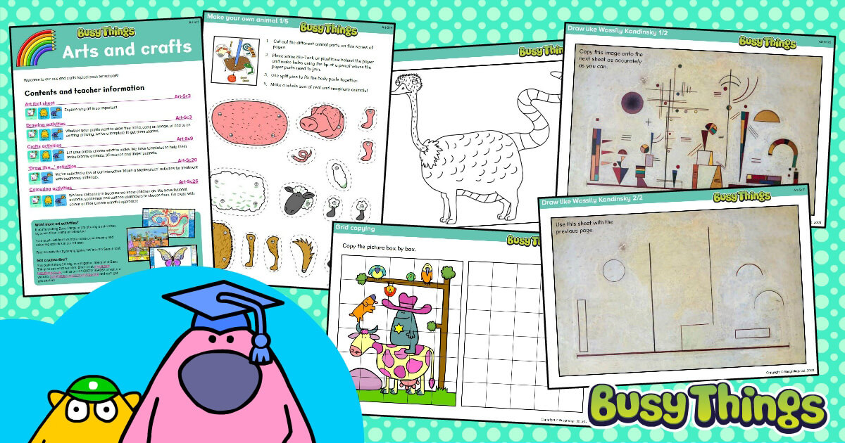 FREE Arts and Crafts pack for schools! - Busy Things Blog