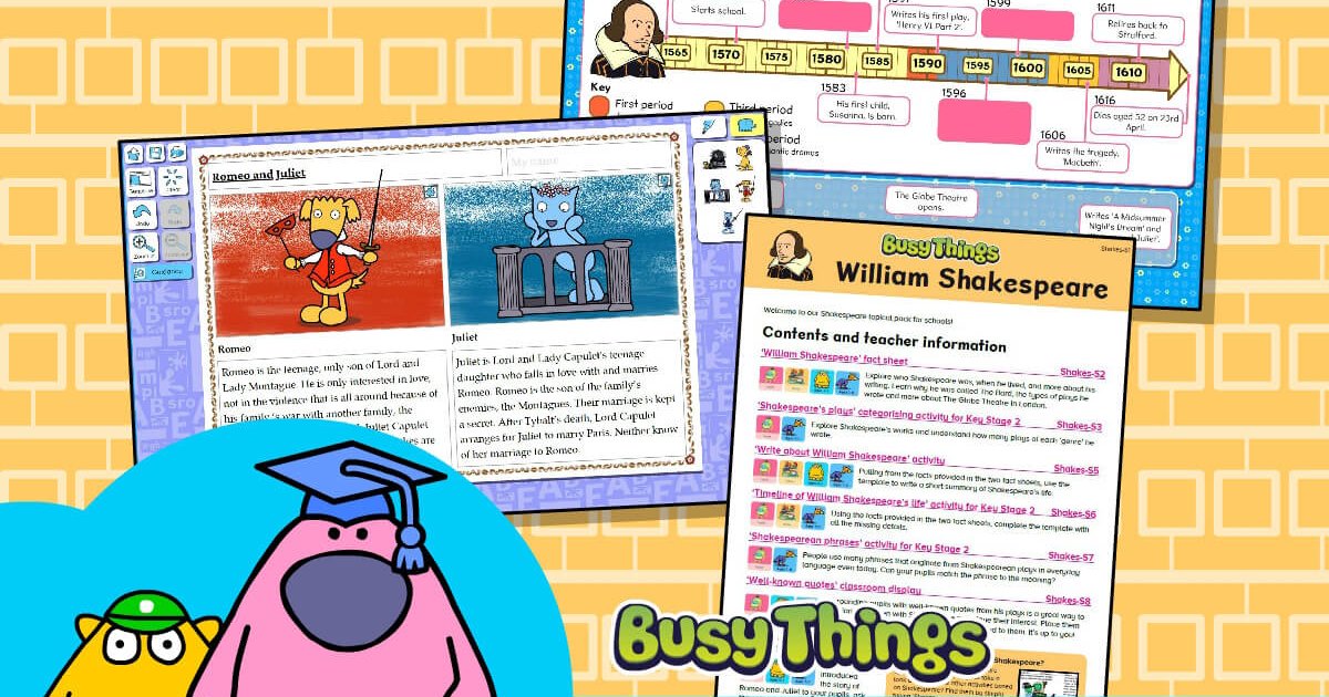5 fun, classroom-ready activities for Shakespeare Week - Busy Things Blog