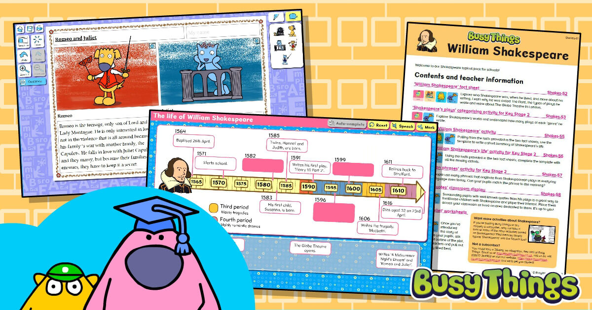 5 fun, classroom-ready activities for Shakespeare Week - Busy Things Blog