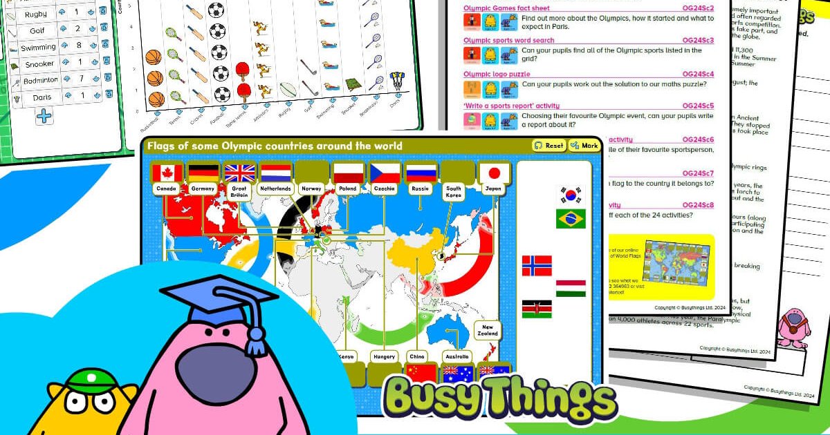 Free Olympics topical pack for schools! - Busy Things Blog