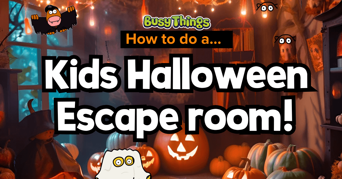How to do a Kids Halloween-Themed Escape Room incl. 20 puzzle ideas!