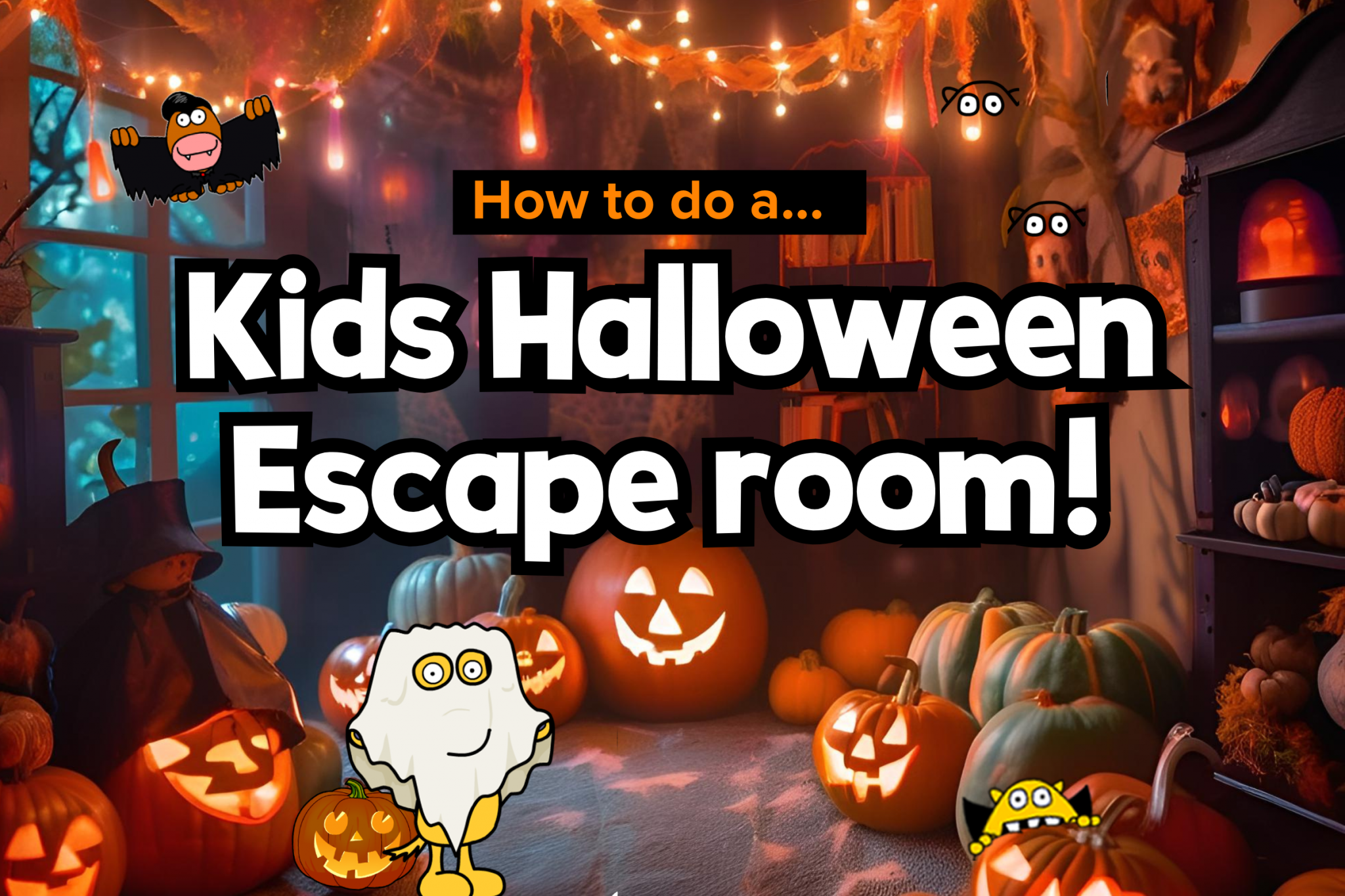 How to do a Kids Halloween-Themed Escape Room incl. 20 puzzle ideas!