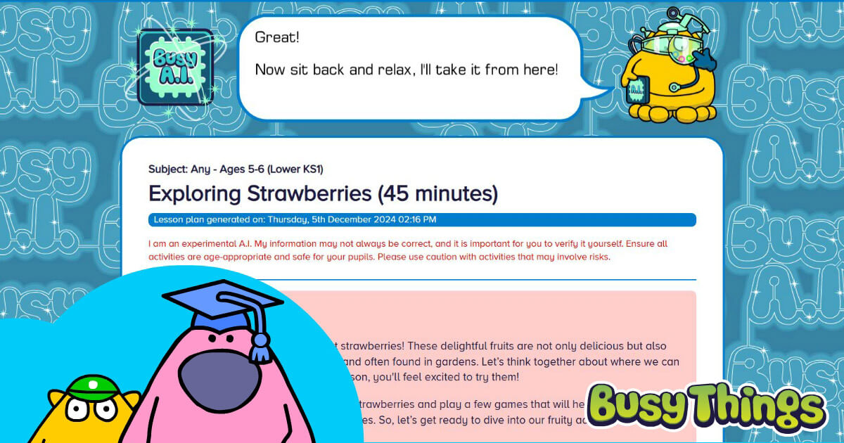 Busy Things' A.I. Lesson Planner: Available now! - Busy Things Blog