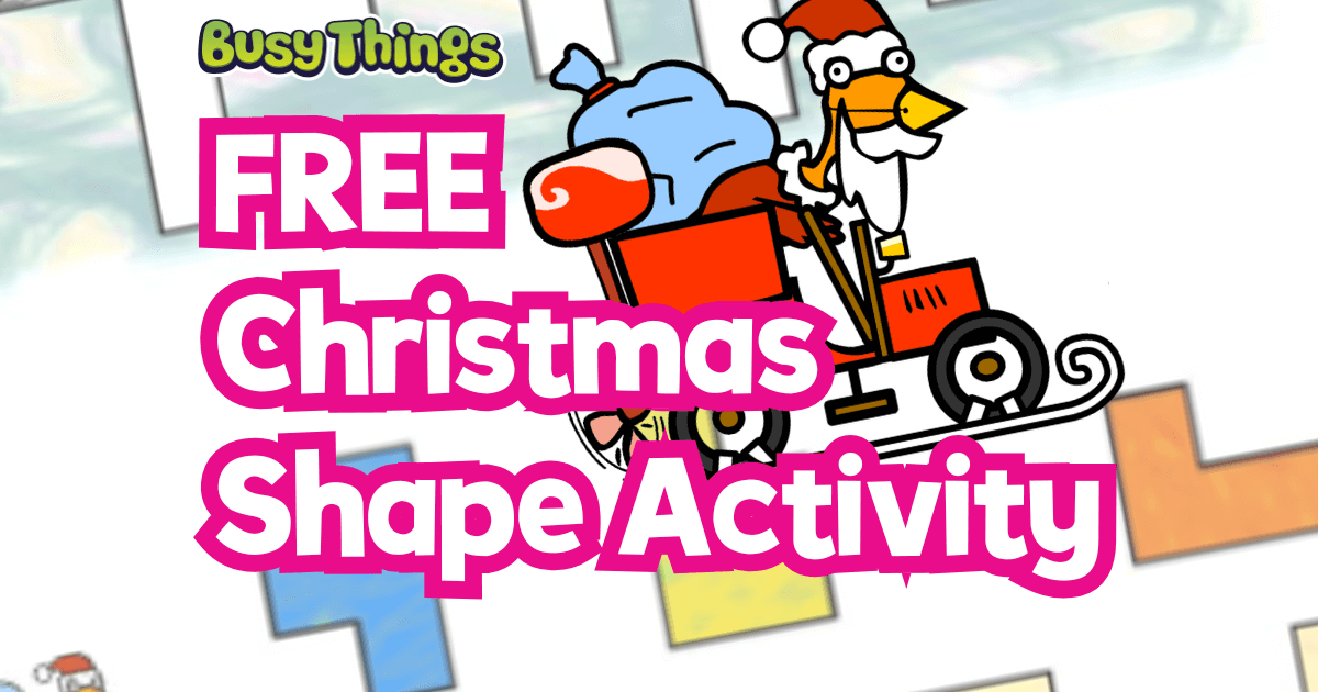 FREE Christmas-Themed Shape Activity: Santa Crossing!
