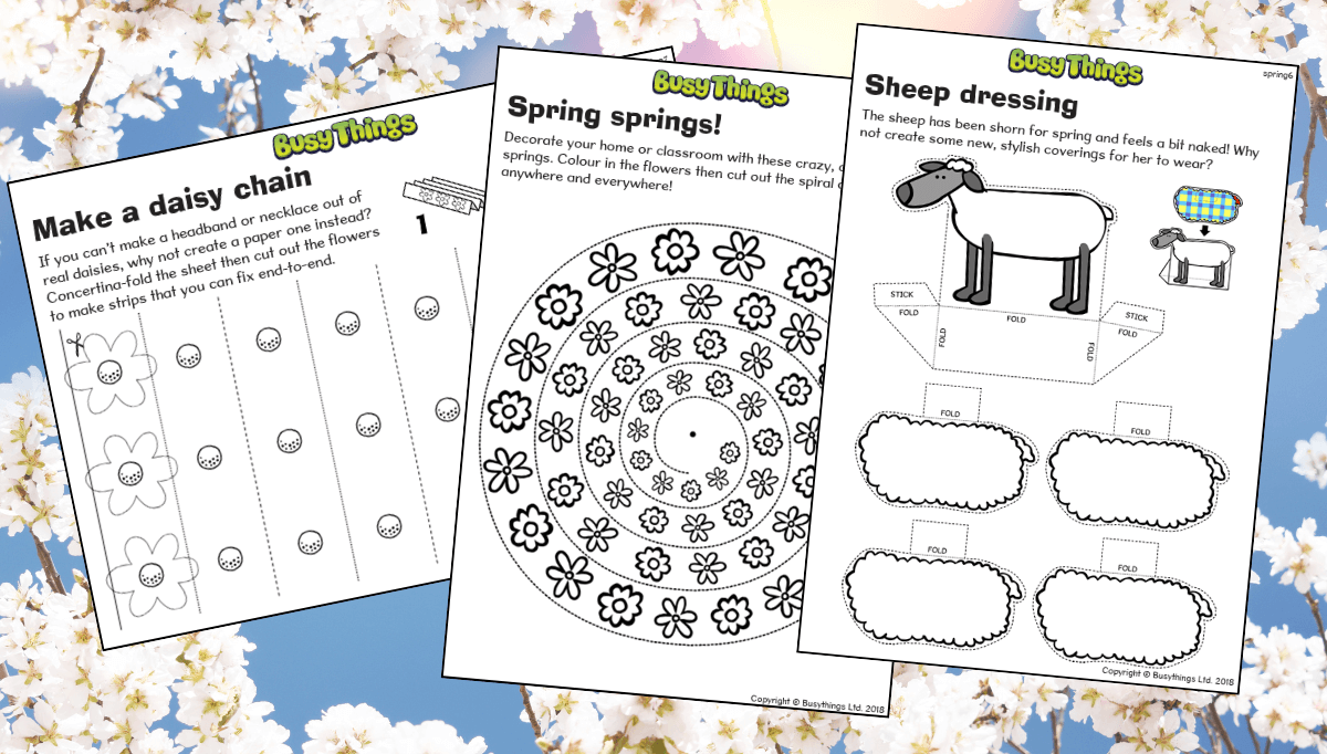 Spring Crafts for Kids - FREE Printables from Busy Things