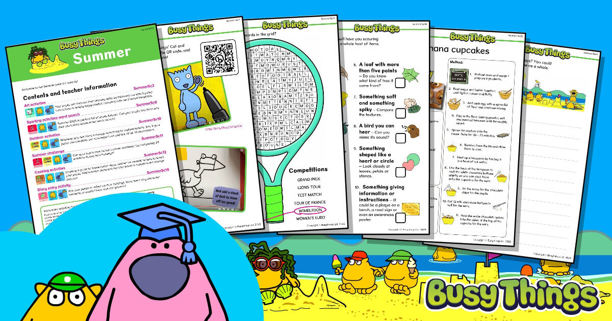 FREE Summer Holiday pack for schools! - Busy Things Blog
