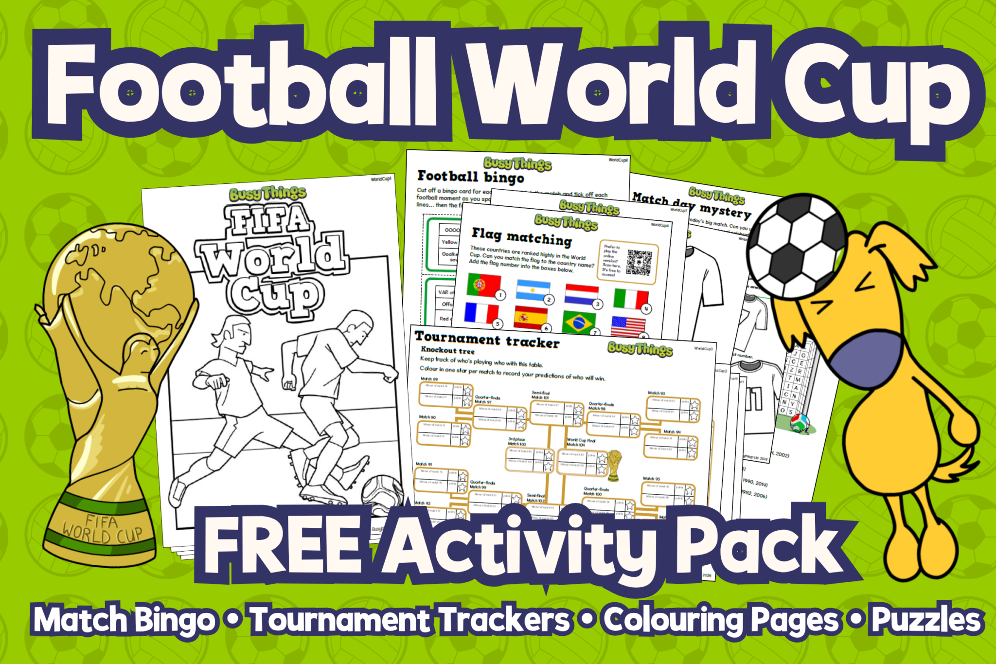 Football World Cup Activities for Children | FREE Printable Pack - Busy ...