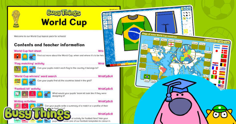 FREE World Cup topical pack for primary schools - Busy Things Blog